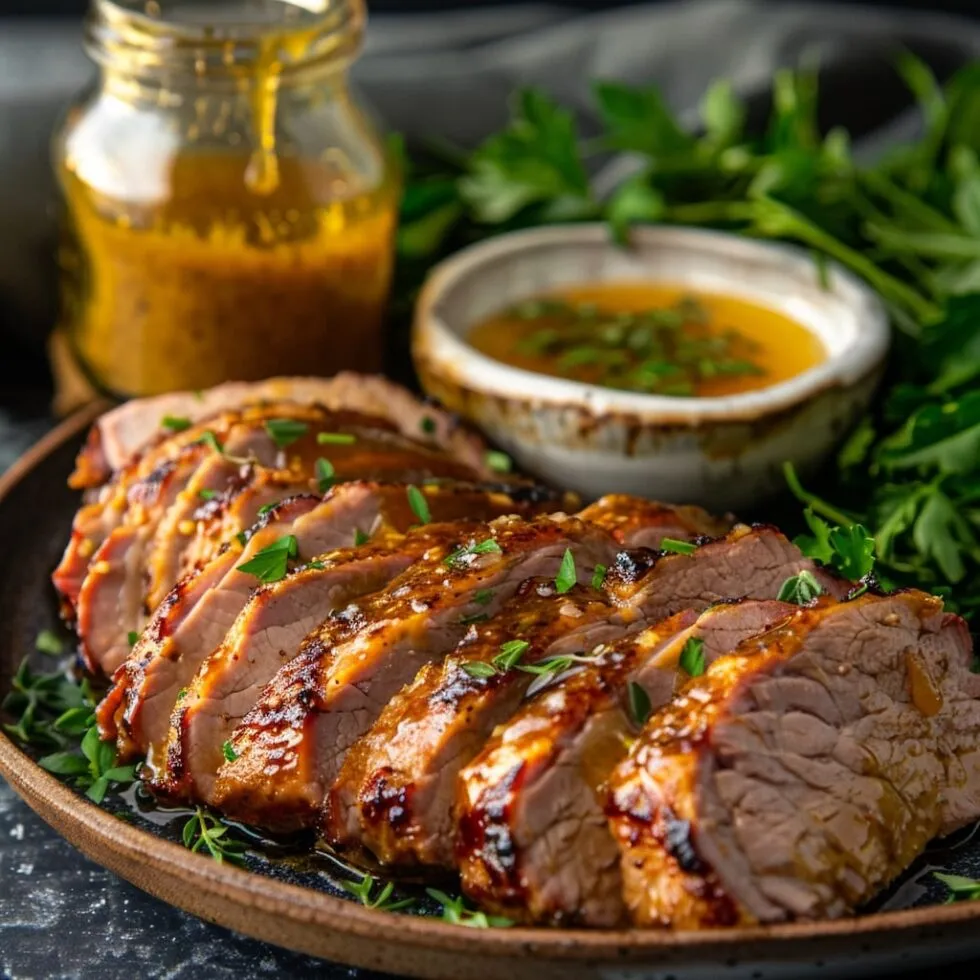 Honey Mustard Glazed Pork Tenderloin - Honey in the Hollow Bee Farm
